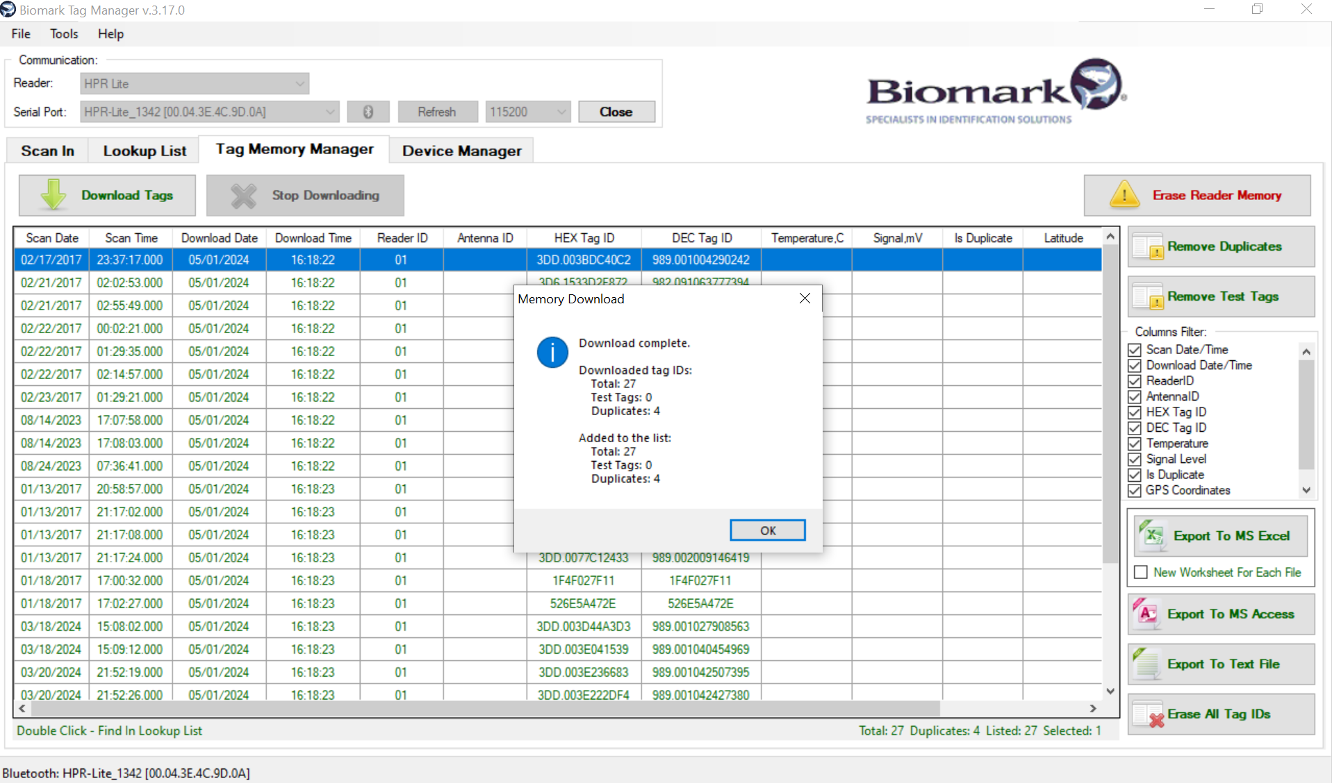 Tag Manager - Biomark