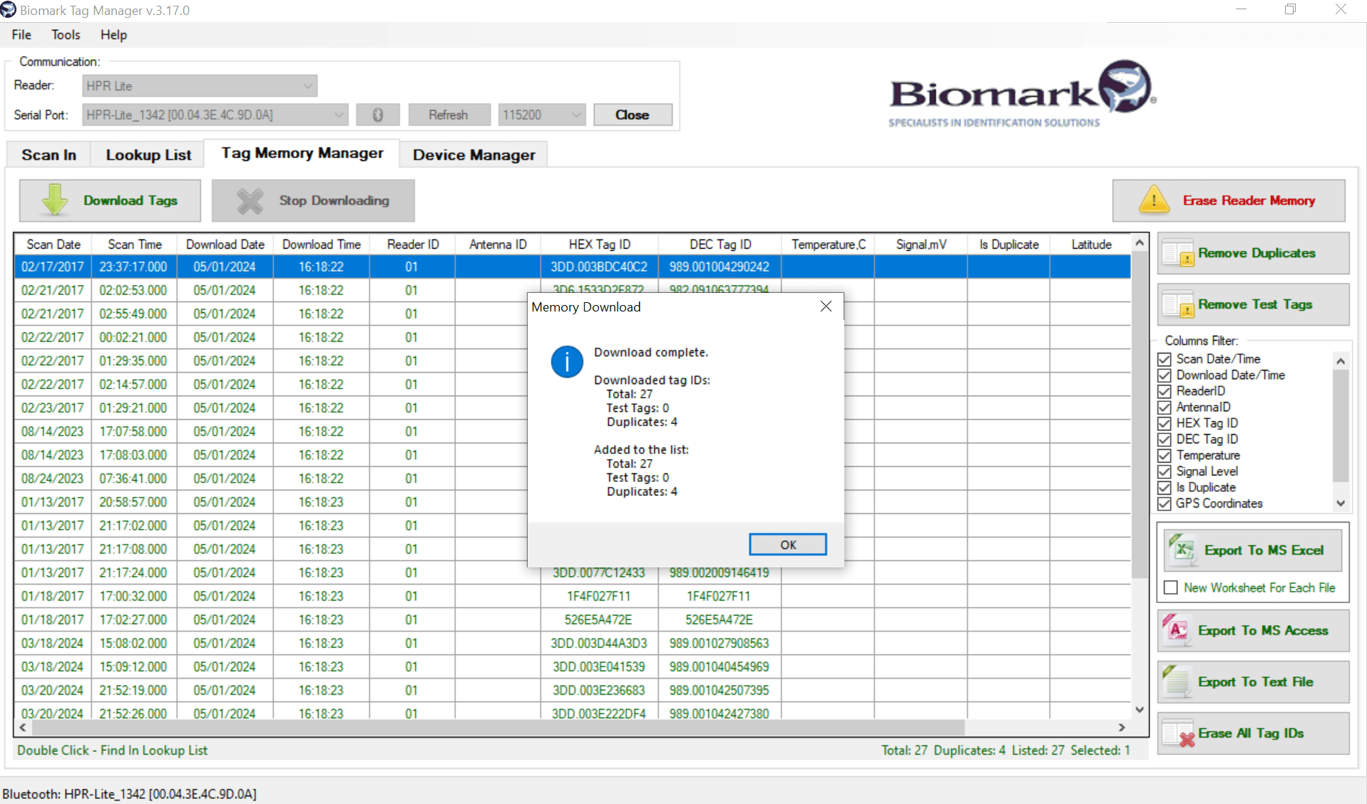 Tag Manager - Biomark